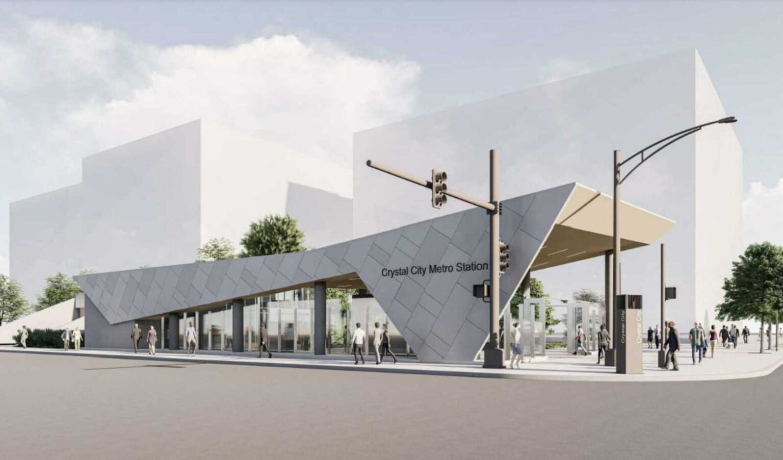 Construction of second entrance to Crystal City Metro station gets ...